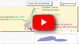 Cône de révolution - Patron - Volume - perspective cavalière