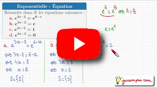 équation avec exponentielle - première spécialité maths cours et ...