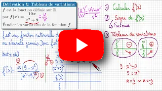 Dérivation & Tableau de variations avec un quotient