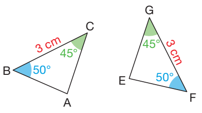 triangles égaux - cas d'égalité des triangles - côté angle homologues